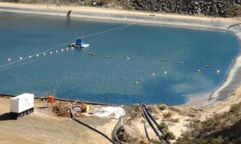 UAT Projects - Jetting Dredge | Saline Gold Mine Process Pond